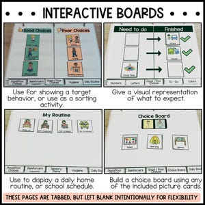 Visual Communication Book for Non-verbal, Choice Board Binder, Visual ...
