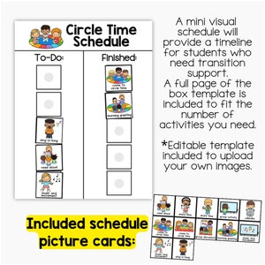 Circle Time Visuals, Prek Morning Meeting Visuals, Circle Time Mini ...
