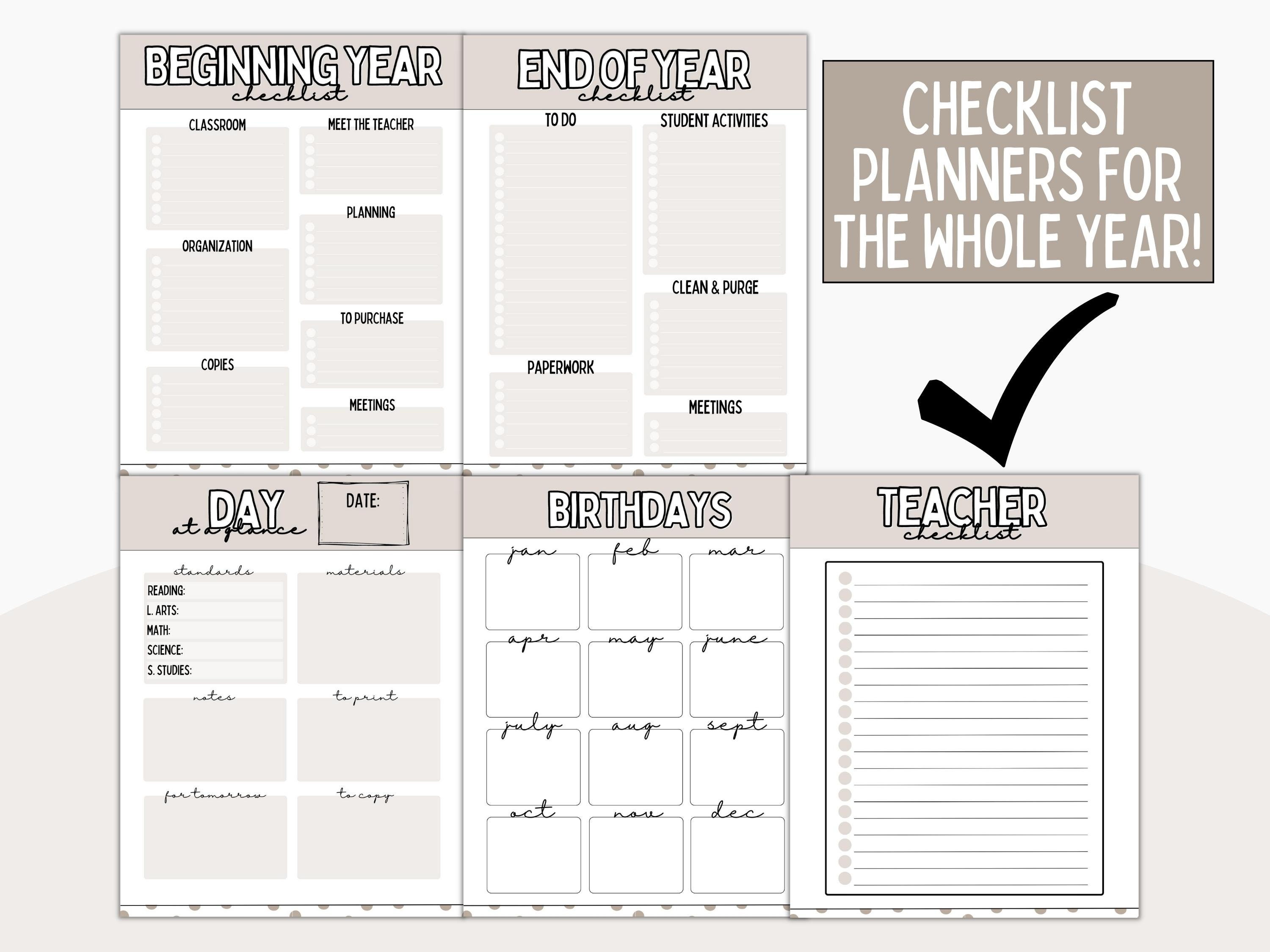 Printable Boho Teacher Planner, Teacher Lesson Planner Organizer, 2023 ...