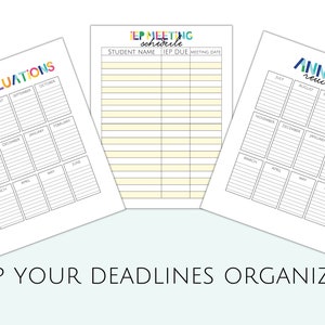 Printable Special Education Binder Templates, IEP Meeting Prep Binder ...