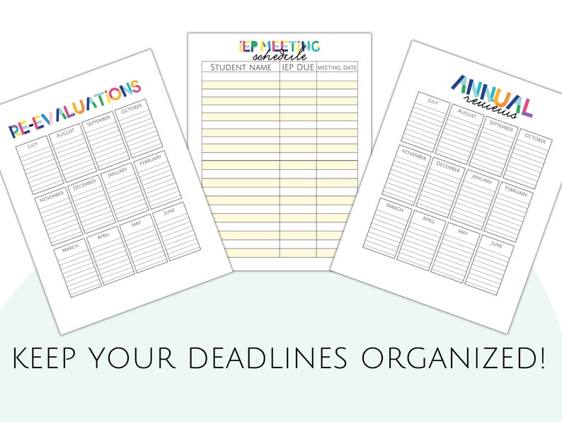 Printable Special Education Binder Templates IEP Meeting Prep - Etsy