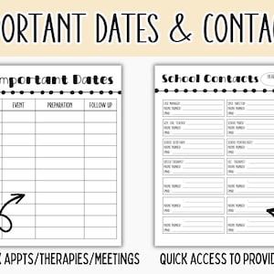 Editable Parent IEP Binder, Printable IEP Meeting Tracker, Editable ...