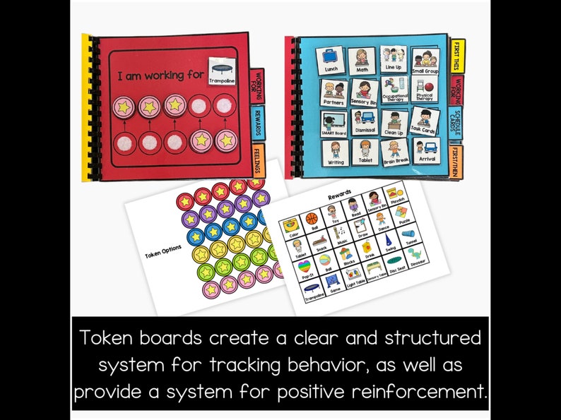 Visual Schedule Flip Book, Token Board, First Then Board, Special ...