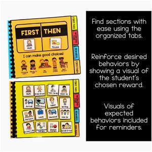 Visual Schedule Flip Book, Token Board, First Then Board, Special ...