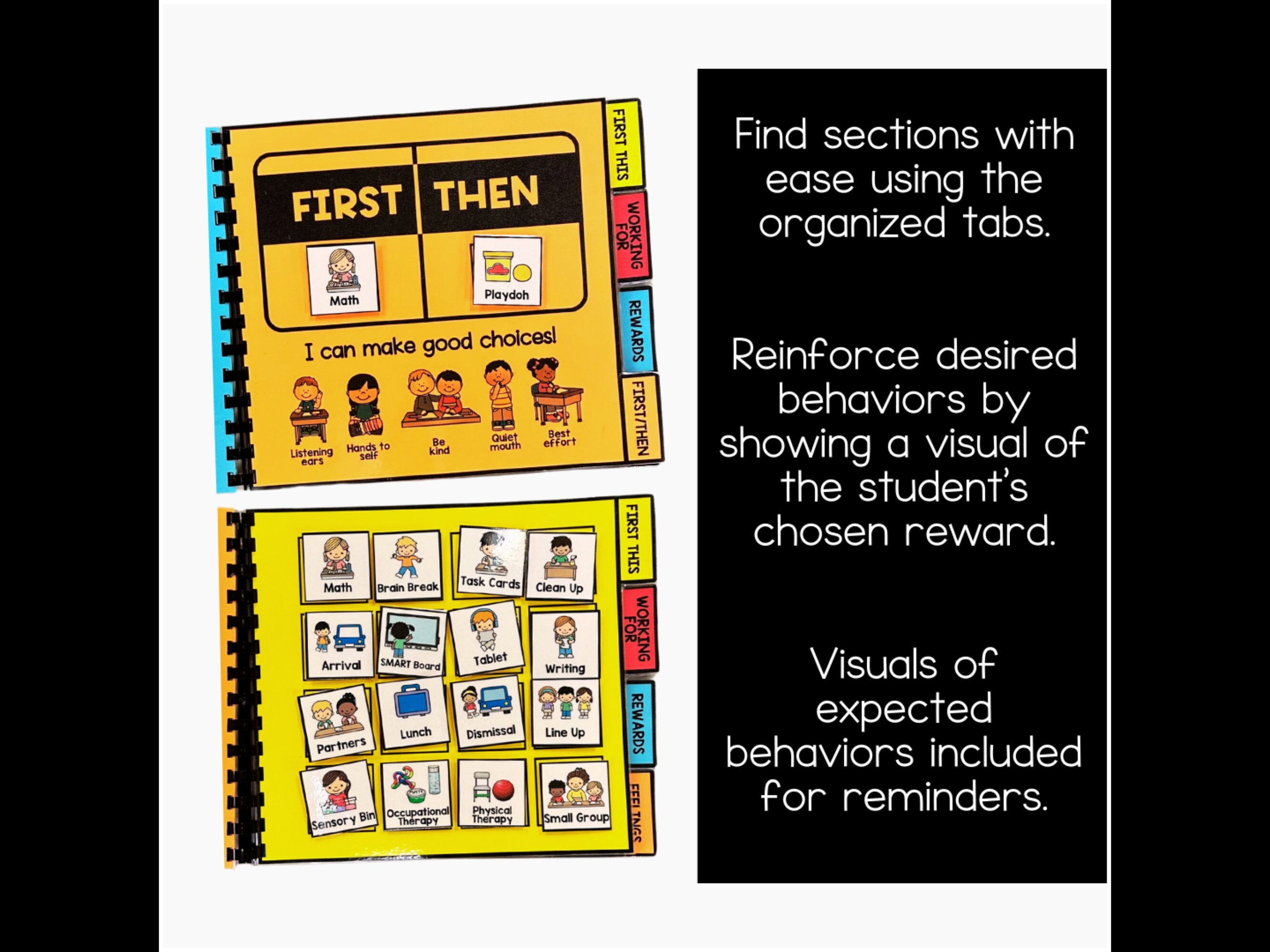 Visual Schedule Flip Book, Token Board, First Then Board, Special ...