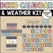 Printable Neutral Classroom Calendar, Boho Calendar Set, Classroom Boho ...