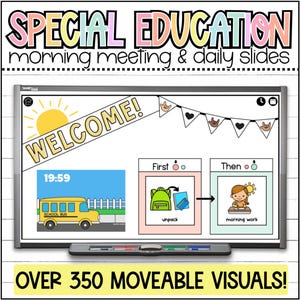 Special Education Morning Meeting, 350+ Moveable Visuals, SPED Daily ...