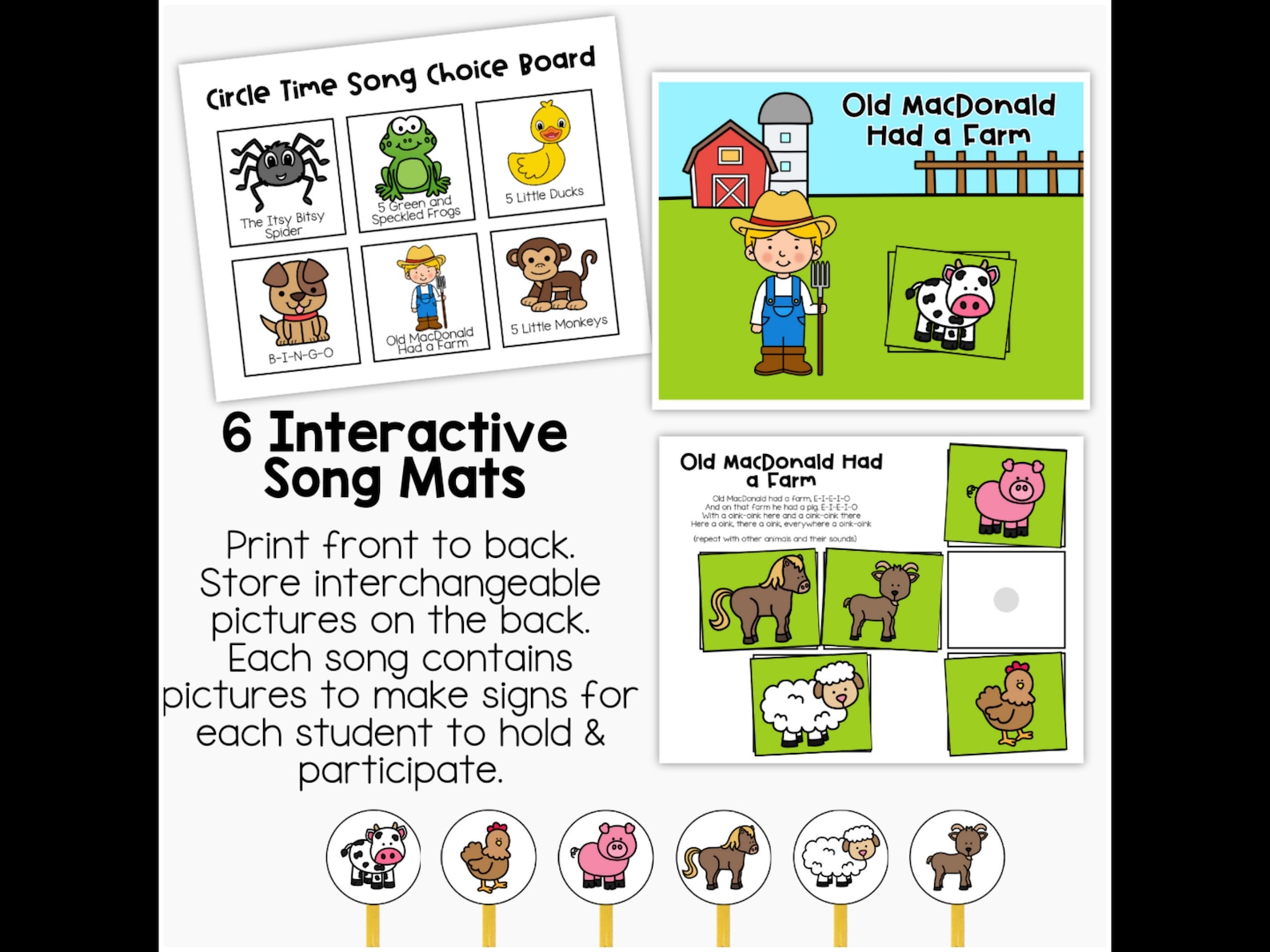Circle Time Visuals, Prek Morning Meeting Visuals, Circle Time Mini ...