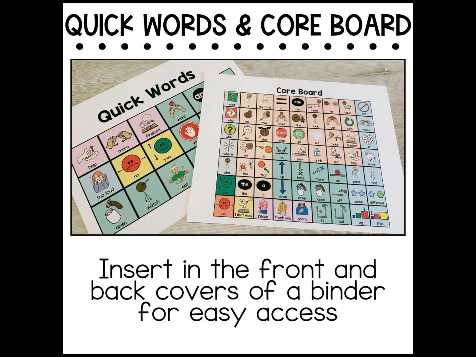 Visual Communication Book for Non-verbal, Choice Board Binder, Visual ...