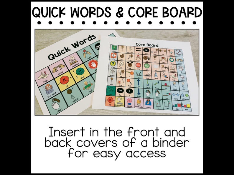 Visual Communication Book for Non-verbal, Choice Board Binder, Visual ...