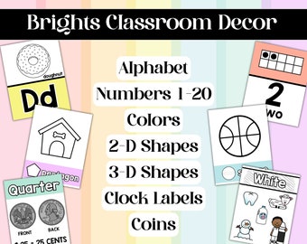 Basic Classroom Posters, Pastel Classroom Decor, Alphabet Posters ...