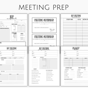 Printable Special Education Caseload Templates, IEP Goal Planning ...