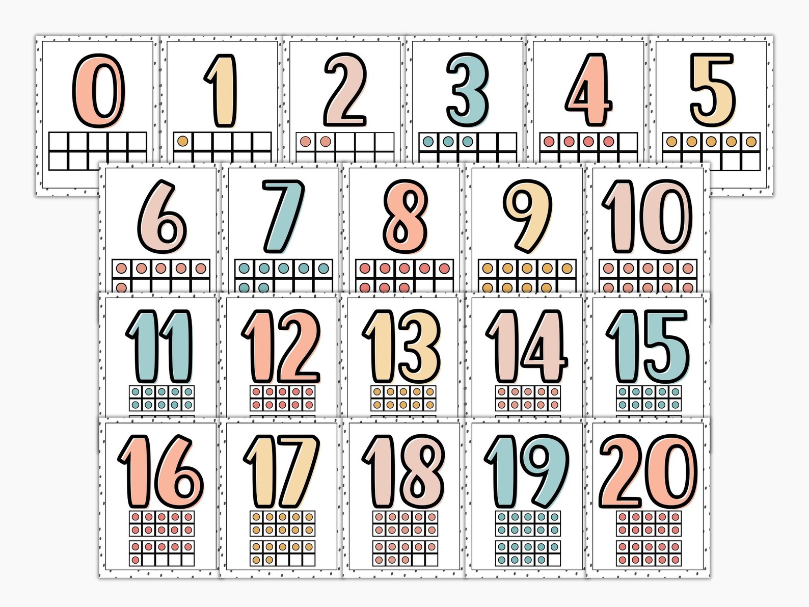 Printable Neutral Classroom Decor, Number Classroom Posters, Teacher ...