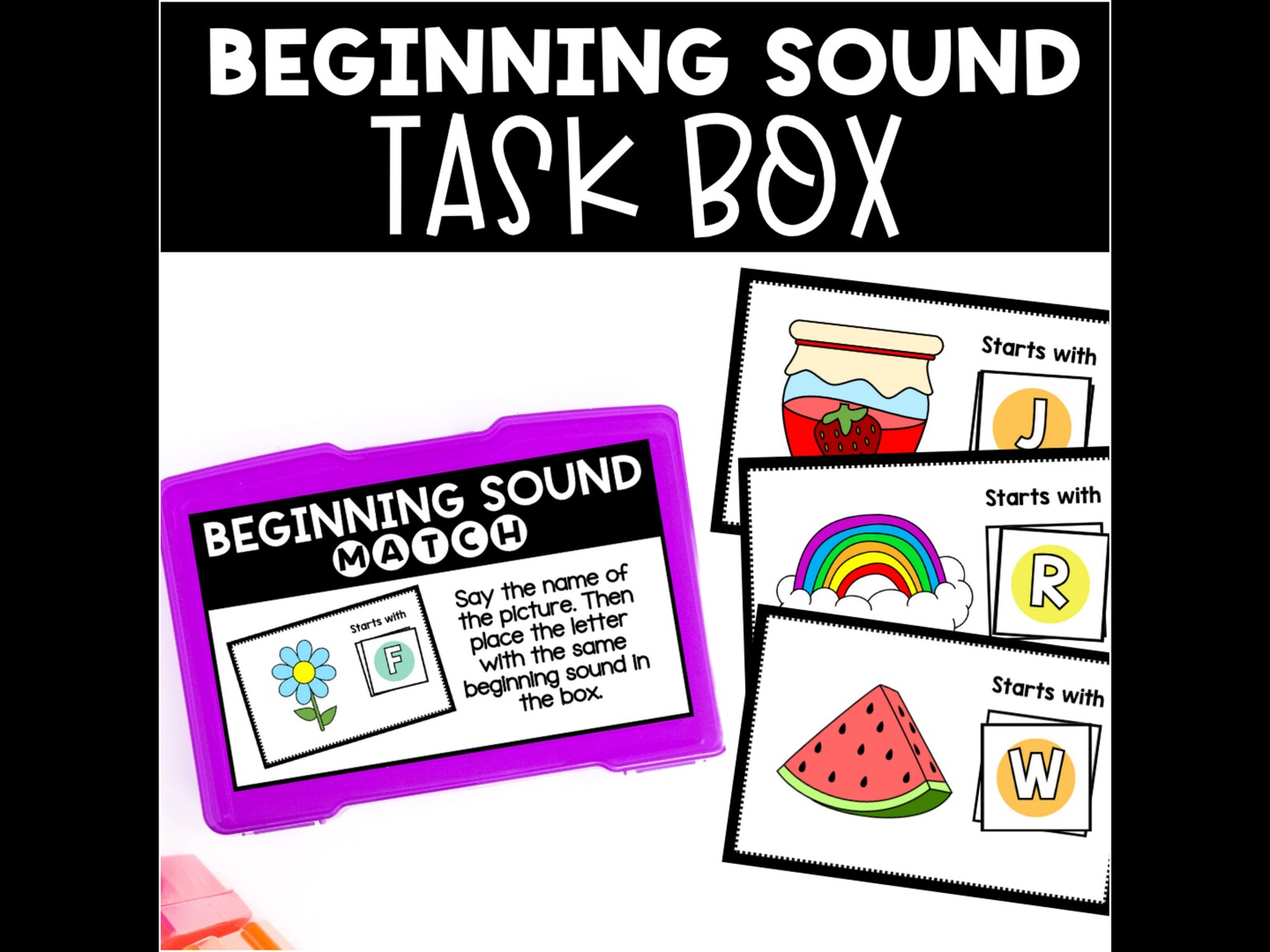 Letter Sound Task Boxes, Alphabet Activities, Prek and Kindergarten ...