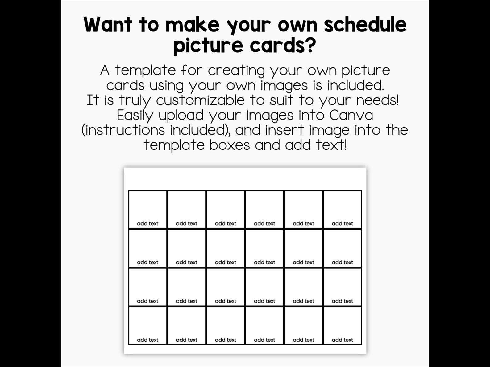 Editable Portable Visual Schedule, Lanyard Visual Schedule, Special ...
