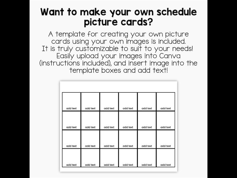 Editable Portable Visual Schedule, Lanyard Visual Schedule, Special ...
