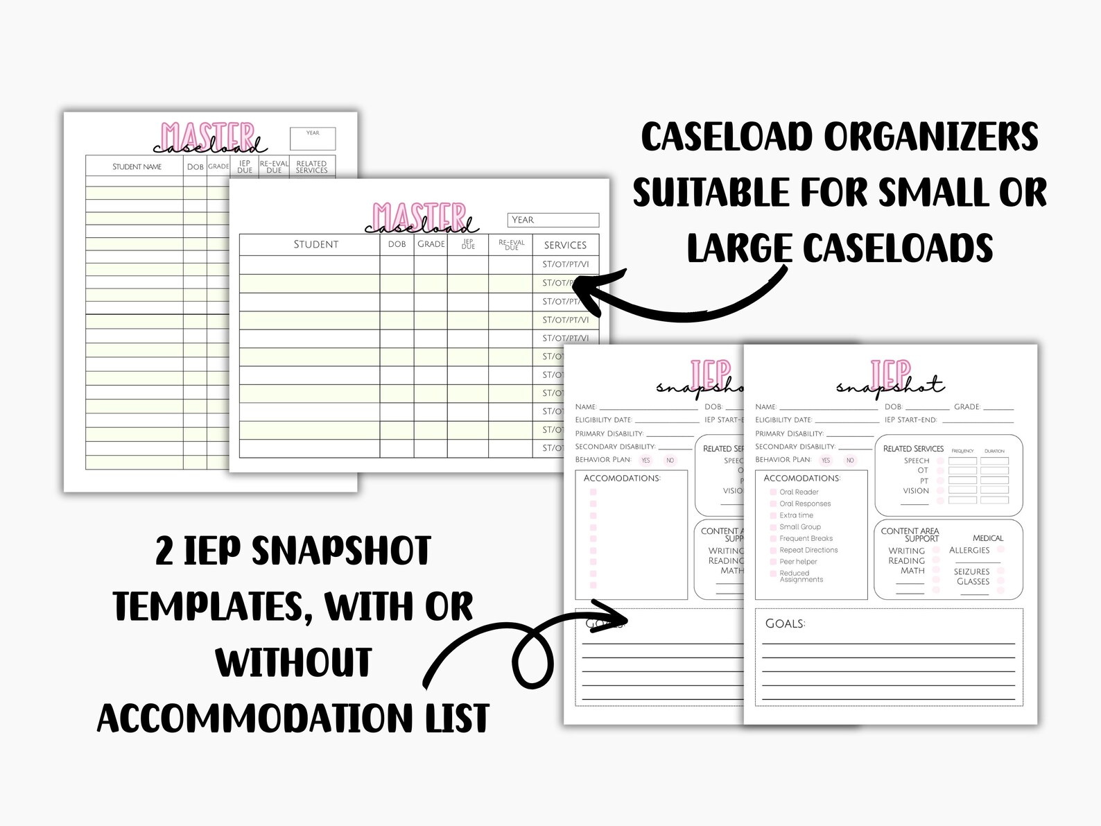Editable Special Education Planner Binder, Caseload Canva Templates ...