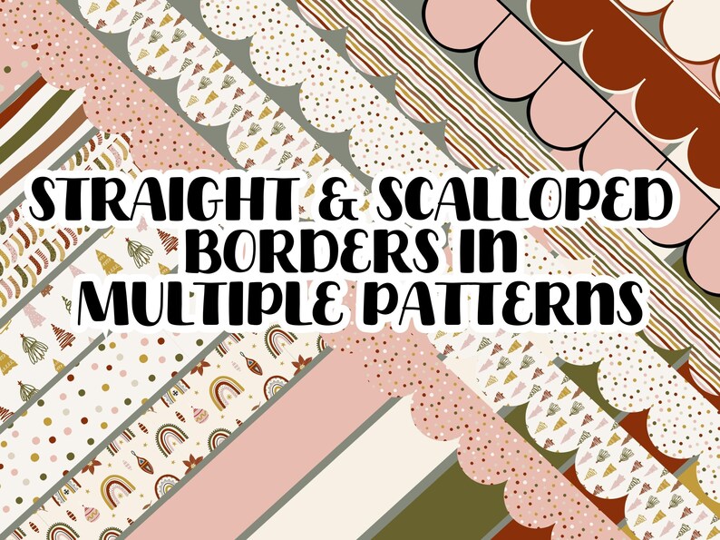 Printable Boho Christmas Bulletin Board Kit, Boho Classroom Decor ...