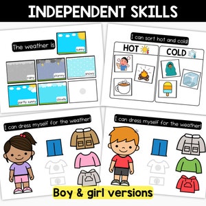 Printable Life Skills Adapted Binder, Daily Living Skills Practice ...