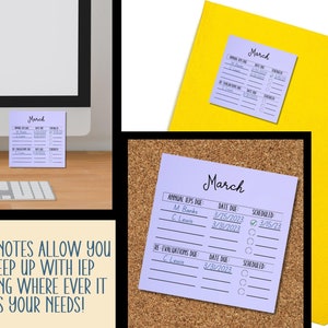 Printable IEP Meeting Reminder Sticky Note Templates, IEP Meeting Prep ...