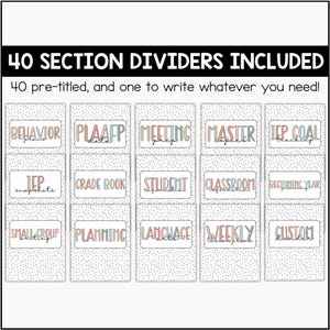 Editable Self Contained Special Education Planner, Editable Boho ...