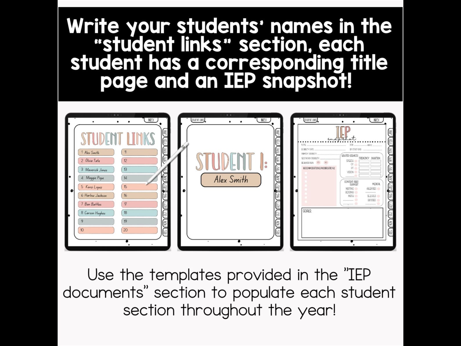 Digital SELF CONTAINED Boho Special Education Planner, Caseload and ...