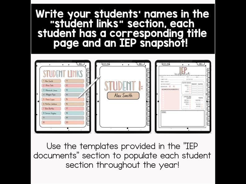 Digital SELF CONTAINED Boho Special Education Planner, Caseload and ...