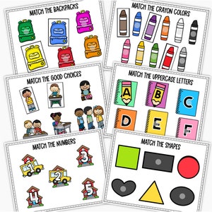 Back to School Prek Interactive Work Mats, Special Education IEP Goal ...
