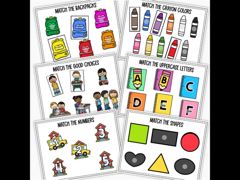 Back to School Prek Interactive Work Mats, Special Education IEP Goal ...