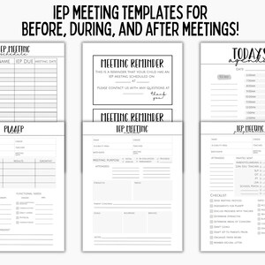 Editable IEP Meeting Planner Templates, Canva Templates, Printable ...