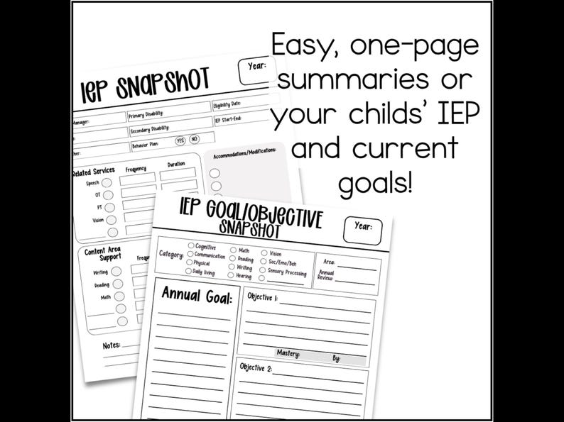 Parent IEP Binder Printable, Special Education Organizer, Iep Meeting ...