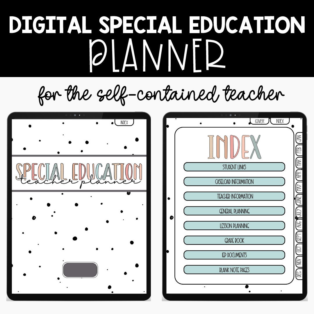 Digital SELF CONTAINED Boho Special Education Planner, Caseload and ...