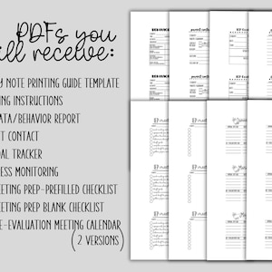 Printable Special Education Sticky Notes, IEP Meeting Prep, Behavior ...