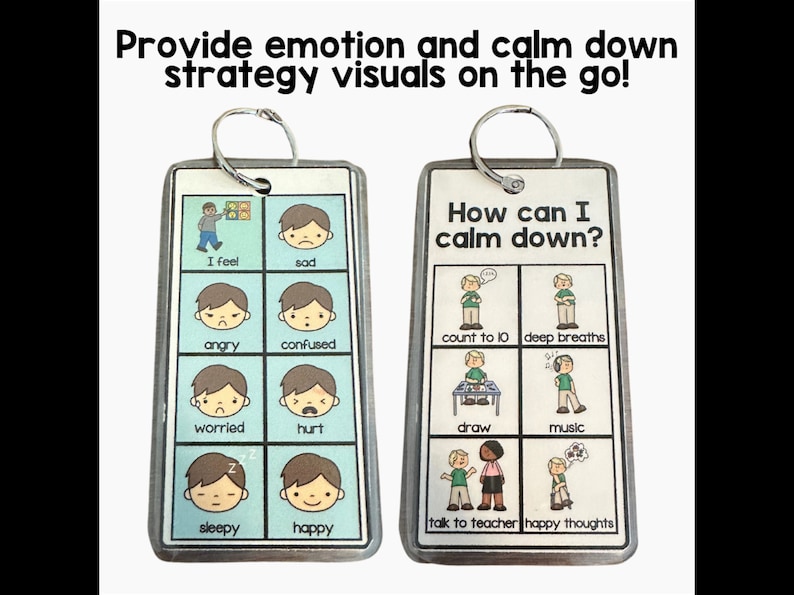 Portable Mini Communication Boards, Lanyard Visuals on the Go, Special ...