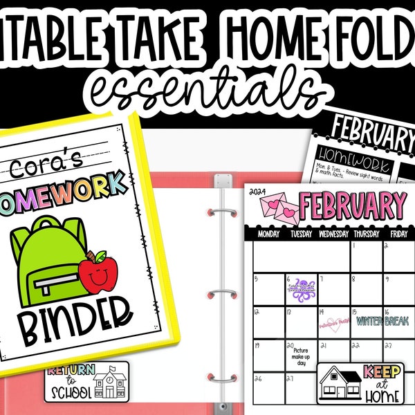 Student Take Home Folder Covers - Etsy