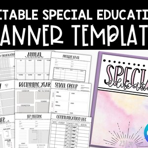 Self Contained Special Education Planner, Editable Teacher Planner, IEP ...