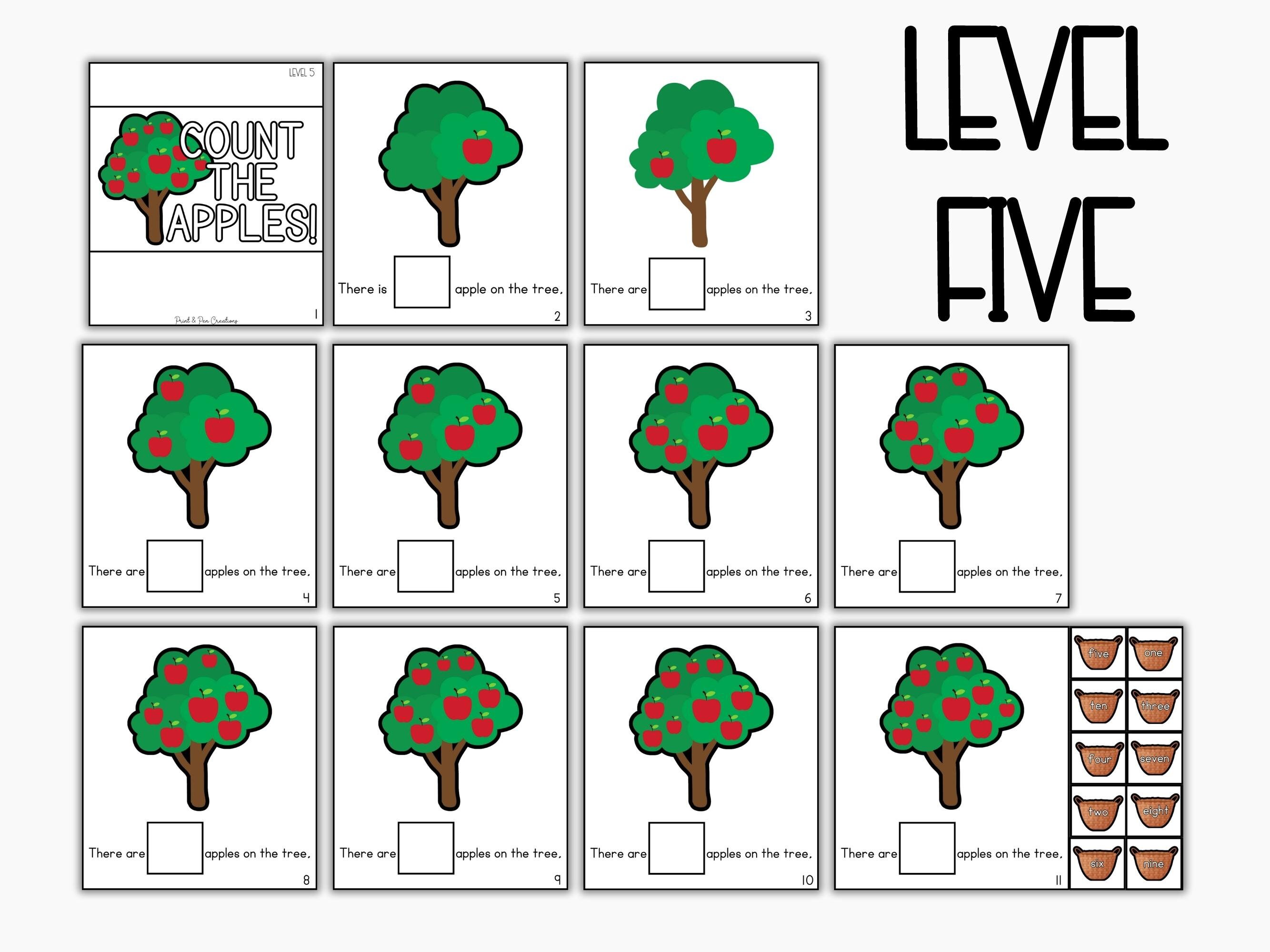 Counting and Number Identification Adapted Book, Special Education ...