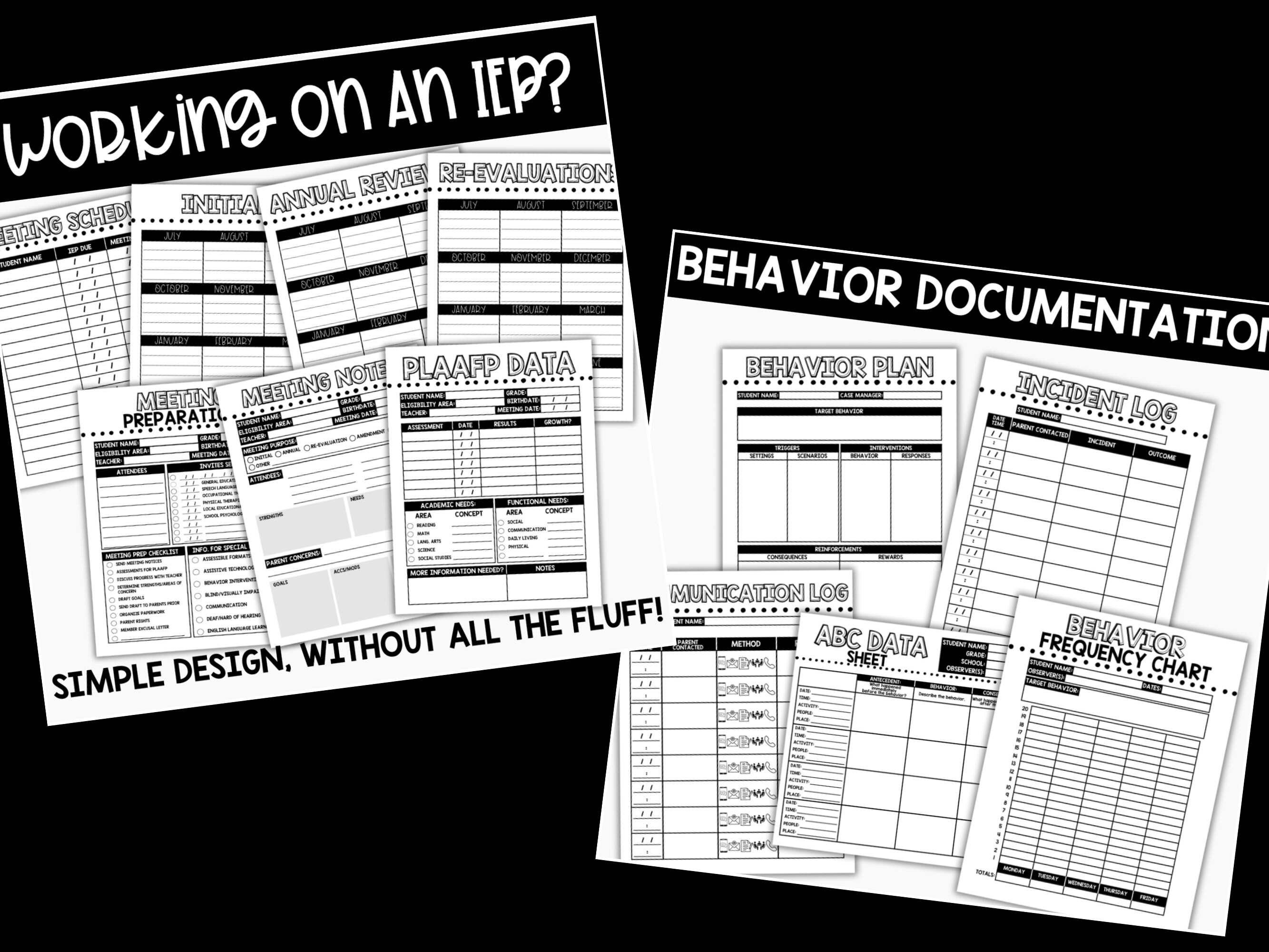 Editable Special Education and Sped Sub Binder Bundle, Classroom ...