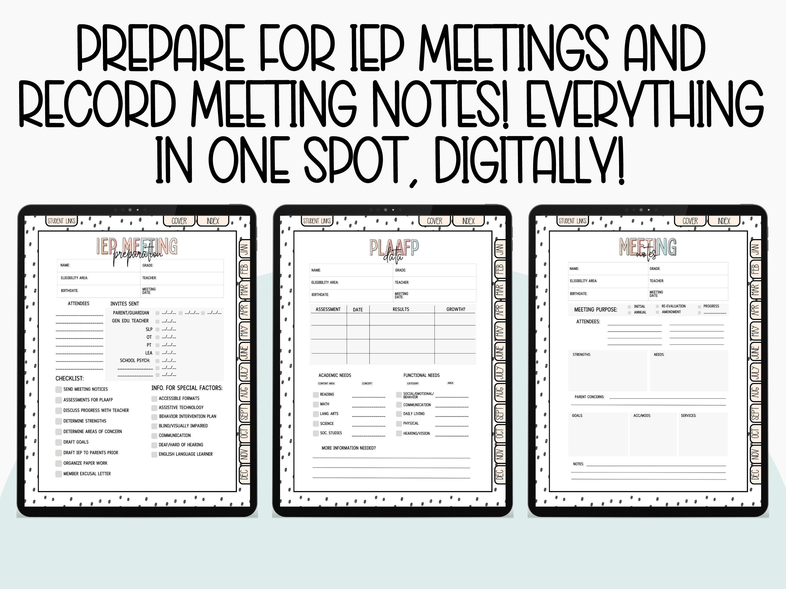 Digital Boho Special Education Planner, Large Caseload Management ...