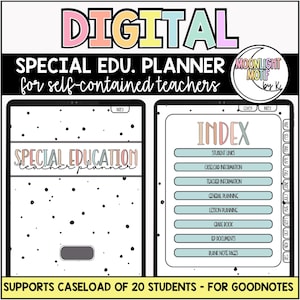 Digital SELF CONTAINED Boho Special Education Planner, Caseload and ...