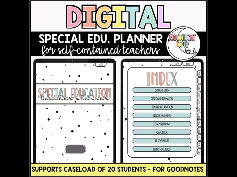 Digital SELF CONTAINED Boho Special Education Planner, Caseload and ...