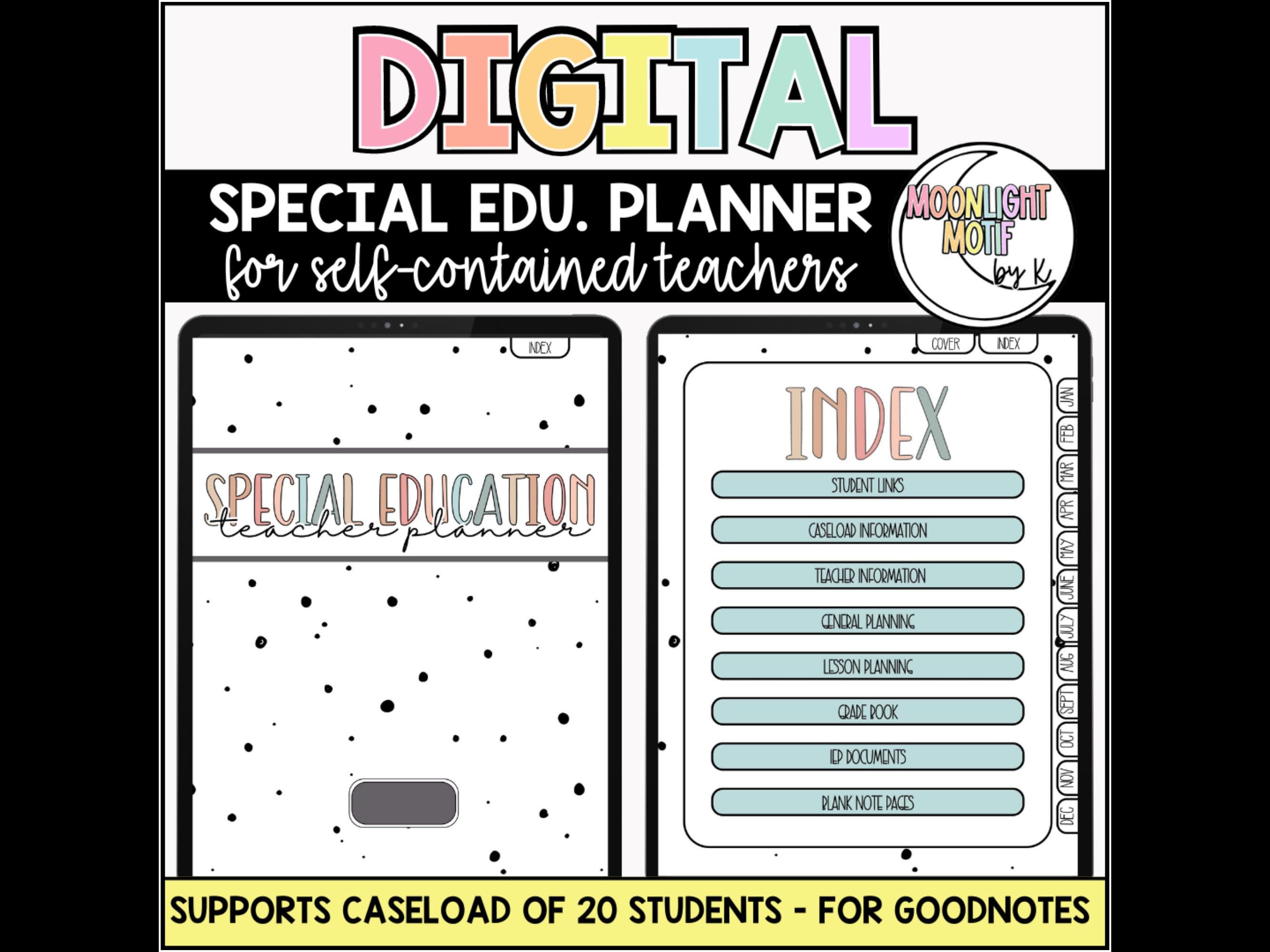 Digital SELF CONTAINED Boho Special Education Planner, Caseload and ...