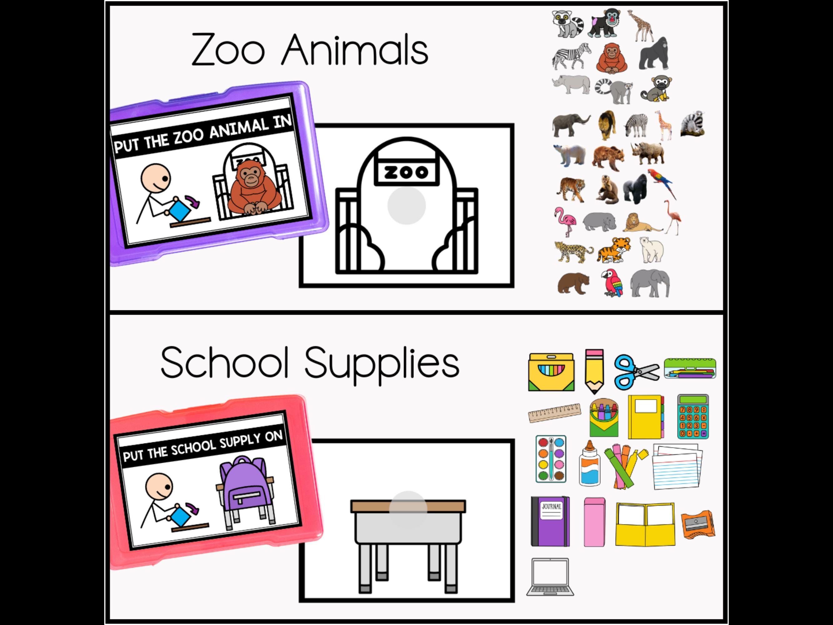 Errorless Task Boxes, Core Word Put Activities, Interactive Fine Motor ...