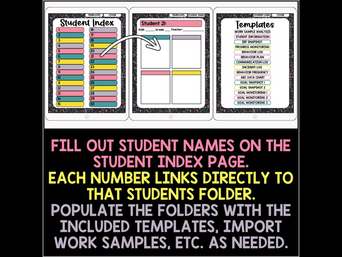 Digital Special Education Notebook, Student Data Tracking Portfolio ...