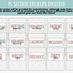 Editable Special Education Planner Binder, Boho Teacher Planner ...