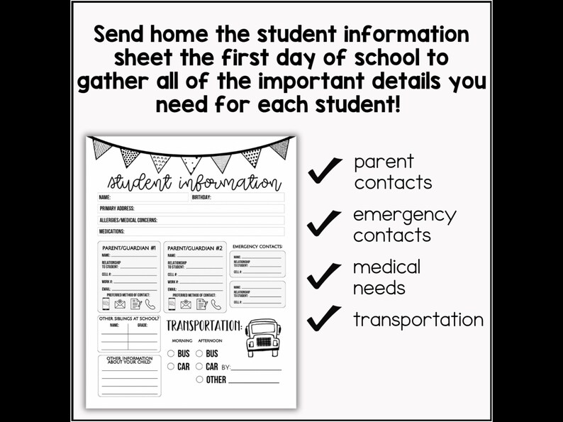Student Information, Parent Contact Log, Communication Log ...