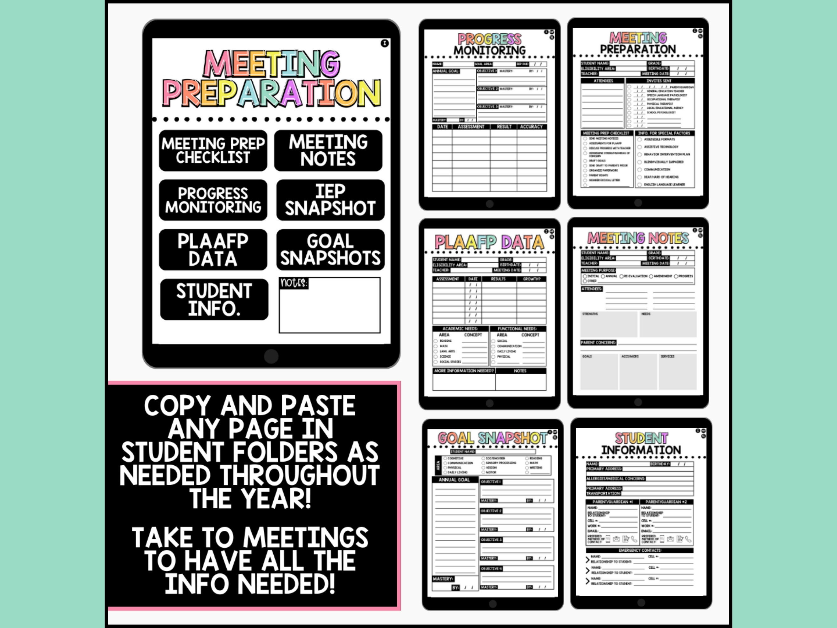 Digital Special Education Planner, Case Manager Notebook, SPED ...