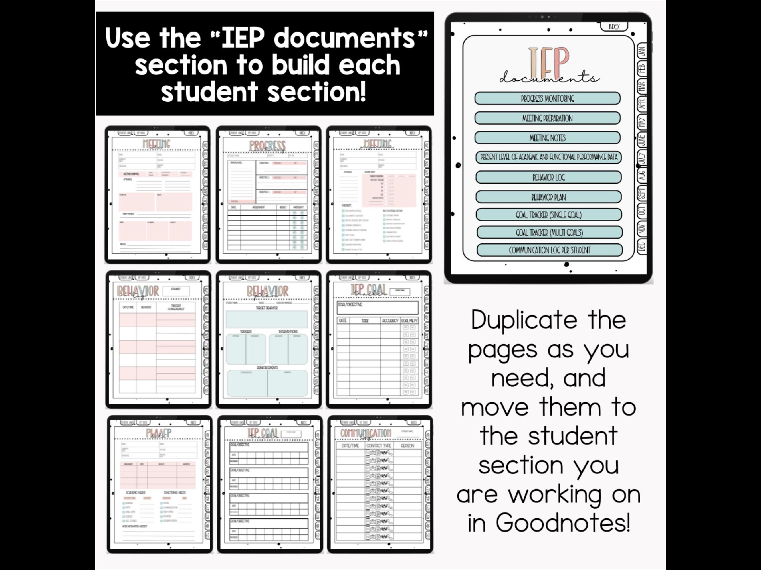 Digital SELF CONTAINED Boho Special Education Planner, Caseload and ...