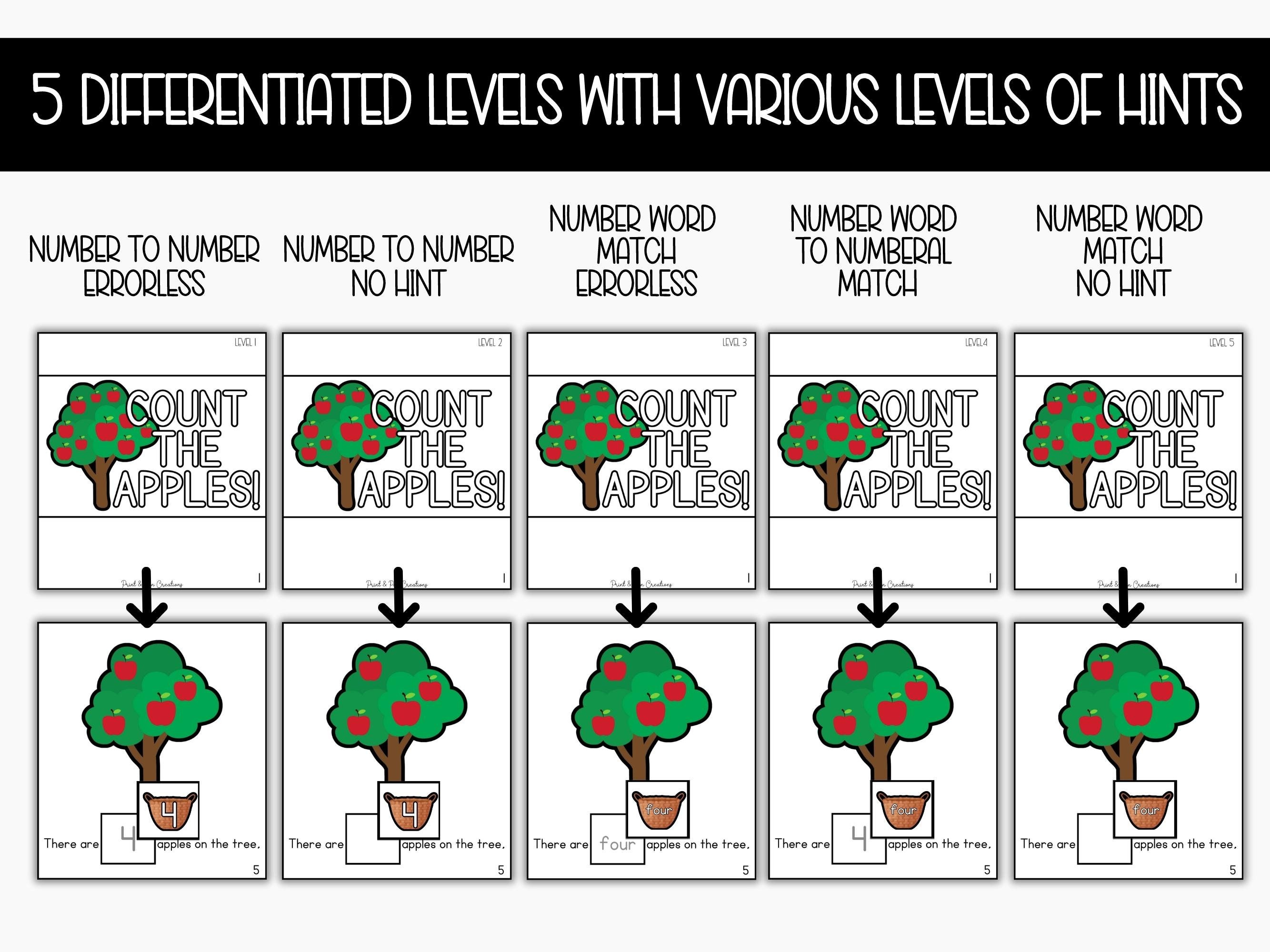 Counting and Number Identification Adapted Book Bundle, Special ...