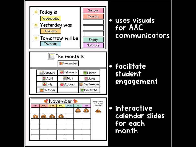 Special Education Morning Meeting Slides, Digital Visual Schedule, Core ...